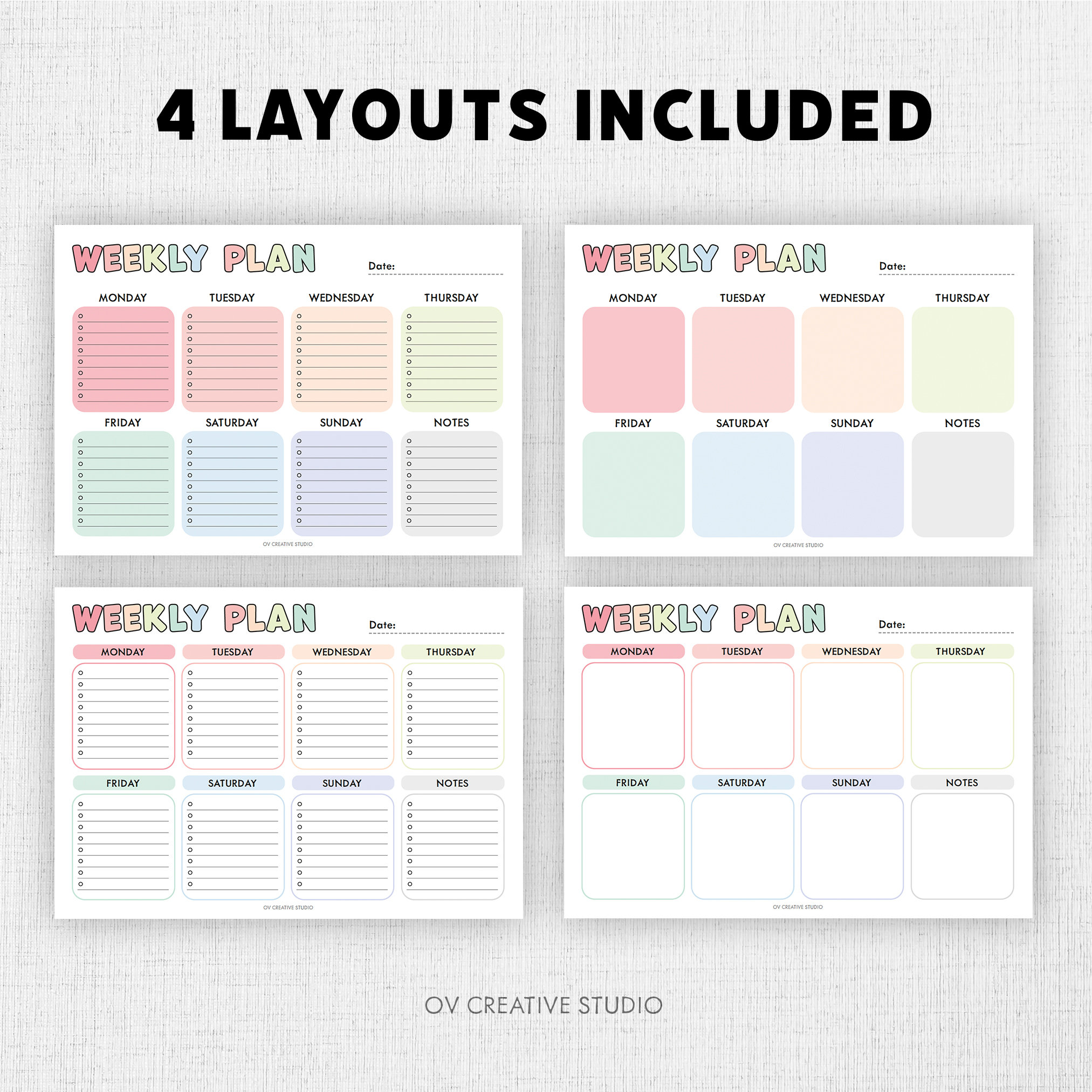 Editable Weekly Planner | Printable, Digital | Weekly Planner PDF ...
