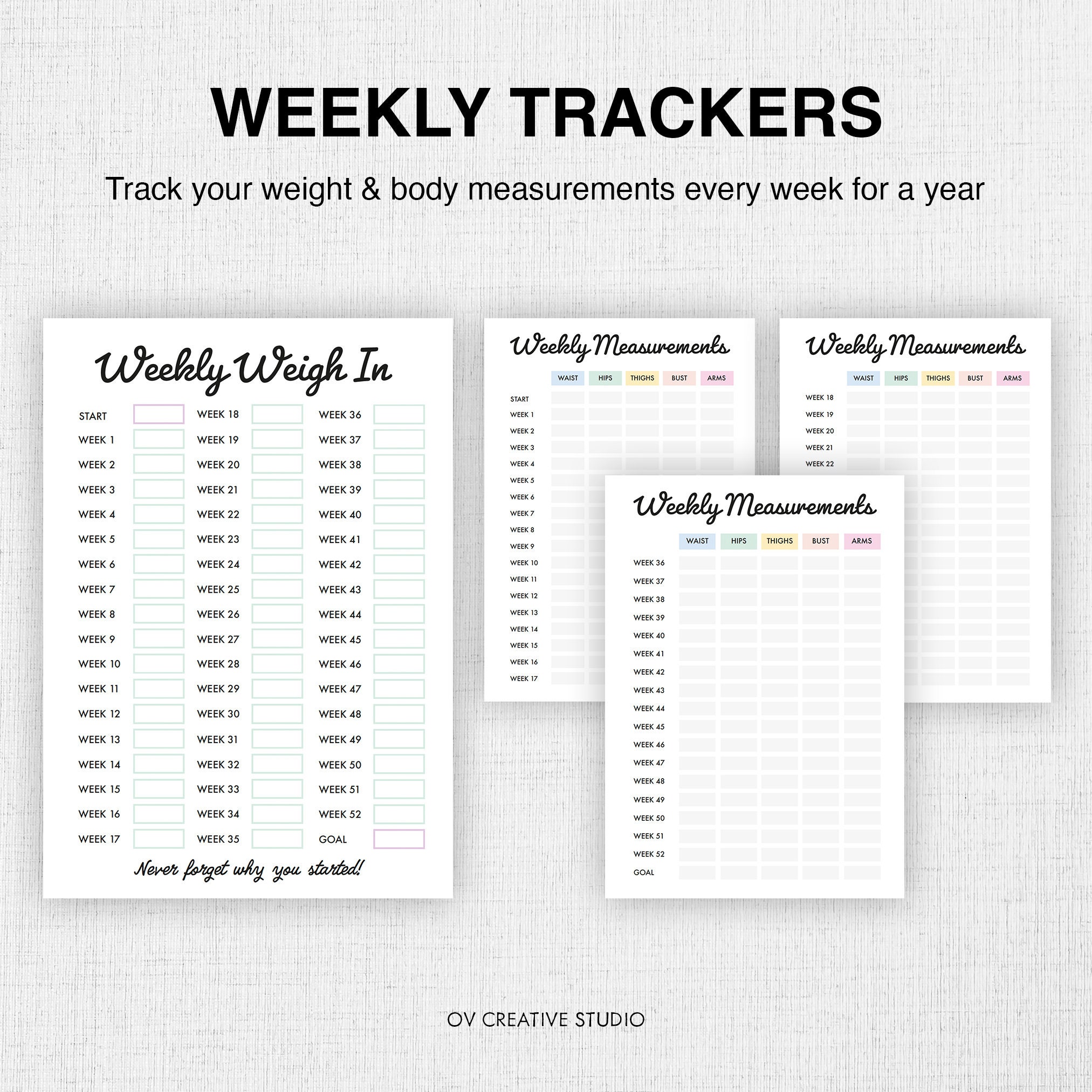 Editable Weight Loss Journal, Weight Loss Tracker Printable, Habit ...