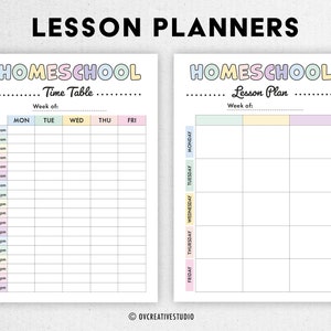 Homeschool Planner Bundle | Printable, Digital | Daily Planner, Weekly ...
