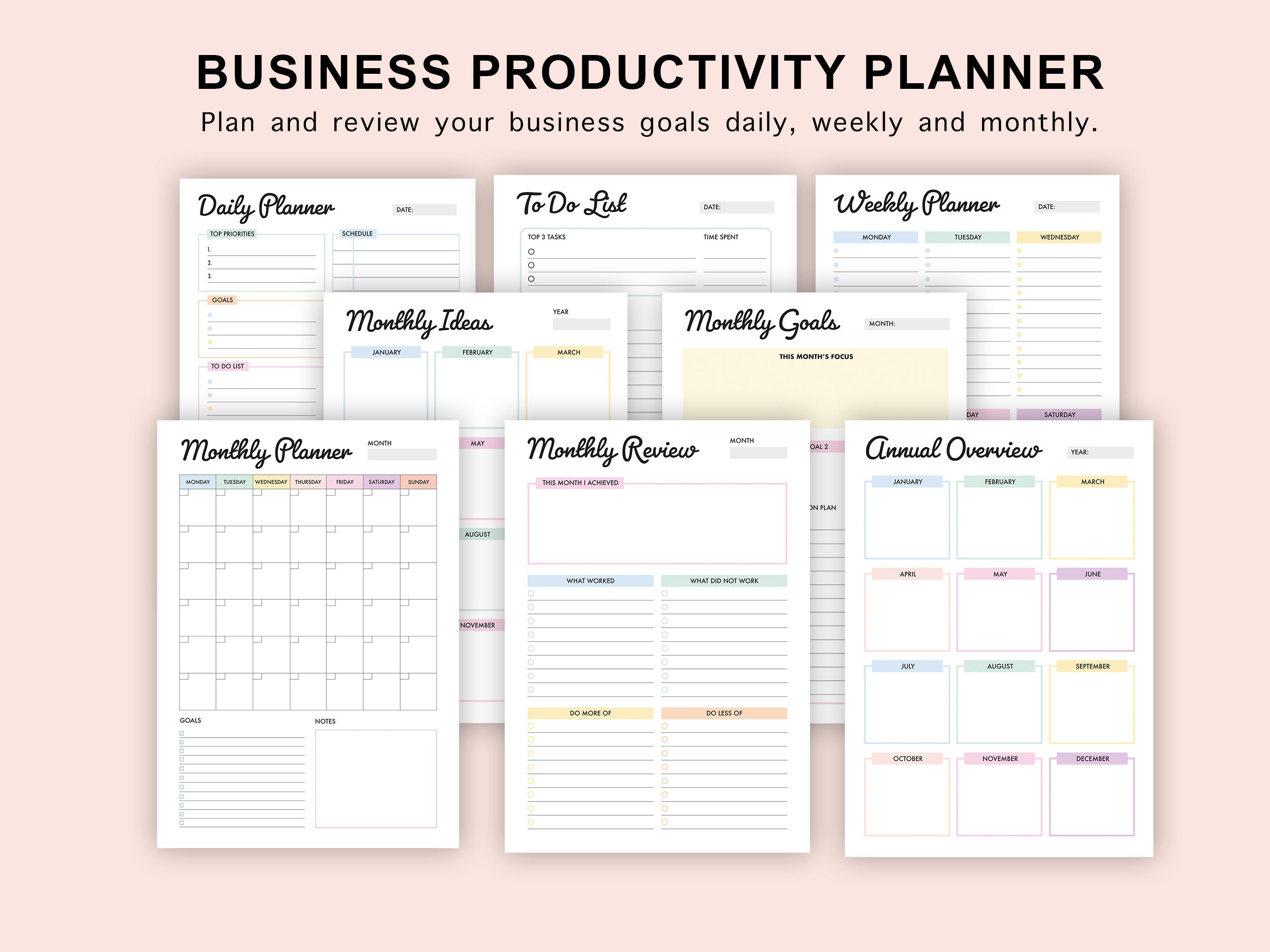 Business Planner Bundle Printable Digital Business - Etsy