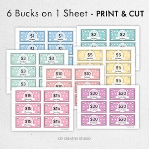 Editable Kids Reward Bucks | Printable | Mom Bucks, PDF Reward System ...