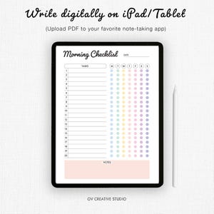 Editable Daily Checklist Printable | Morning, Afternoon, Evening ...