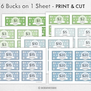 Editable Kids Reward Bucks | Printable | Mom Bucks, PDF Reward System ...