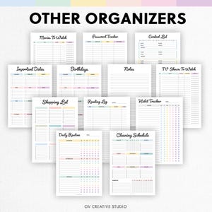 Personal Planner Bundle Printable, Digital | Fillable PDF | Journal ...