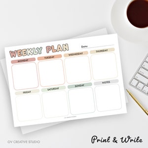 Editable Weekly Planner | Printable, Digital | Weekly Planner PDF ...