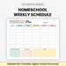 Editable Homeschool Weekly Schedule | Kids Weekly Plan | Printable ...
