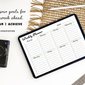 Weekly Planner - Printable, Editable PDF, Digital | to Do List ...