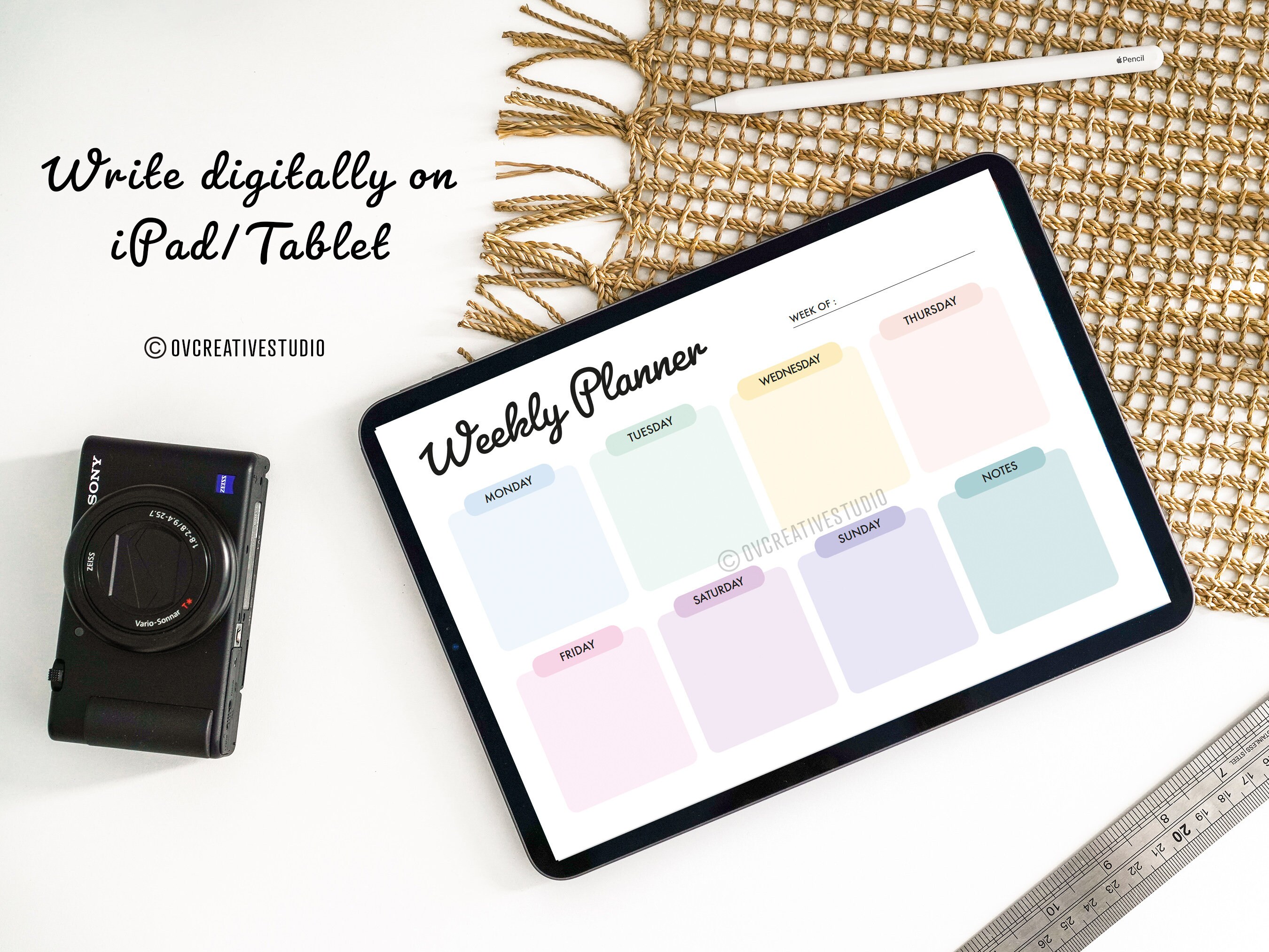 Editable Weekly Planner | Printable Weekly Planner Template | Week at A ...
