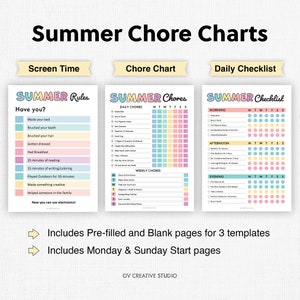 Editable Summer Planner for Kids 2024 Kids Summer Schedule, Chores ...
