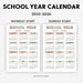 School Calendar Bundle 2025 - 2026 | Printable, Digital | Monthly ...