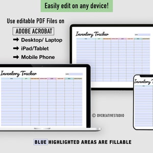 Editable Inventory Tracker | Small Business Inventory Management ...
