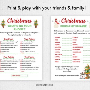 Christmas Game Bundle | Printable Holiday Party Game Bundle | Adults ...