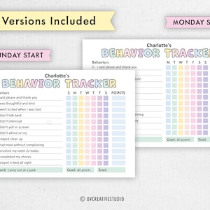 Behavior Reward Chart for Kids | Printable, Editable, Digital PDF ...