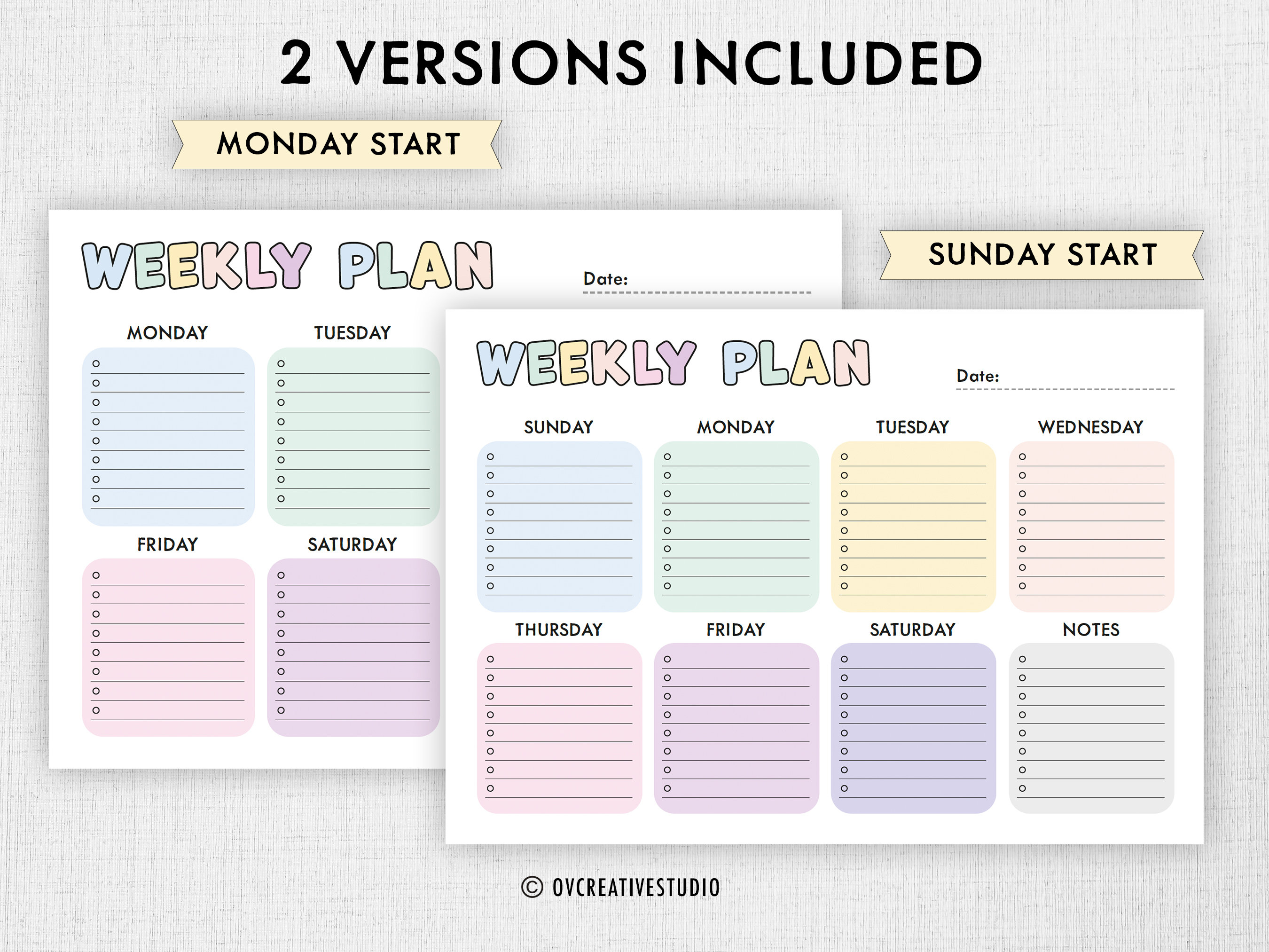 Editable Weekly Planner | Printable, Digital | Weekly Planner PDF ...