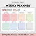 Editable Weekly Planner | Printable, Digital | Weekly Planner PDF ...