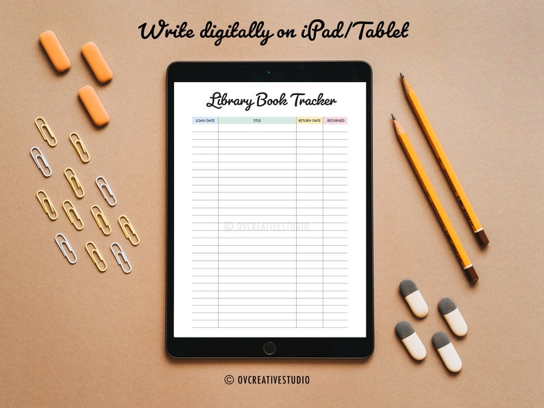 Library Book Tracker Printable Book Log Library Book - Etsy