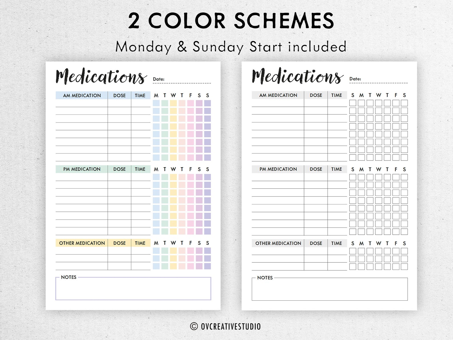Editable Medication Schedule | Printable Easy Medicine Chart | Weekly ...