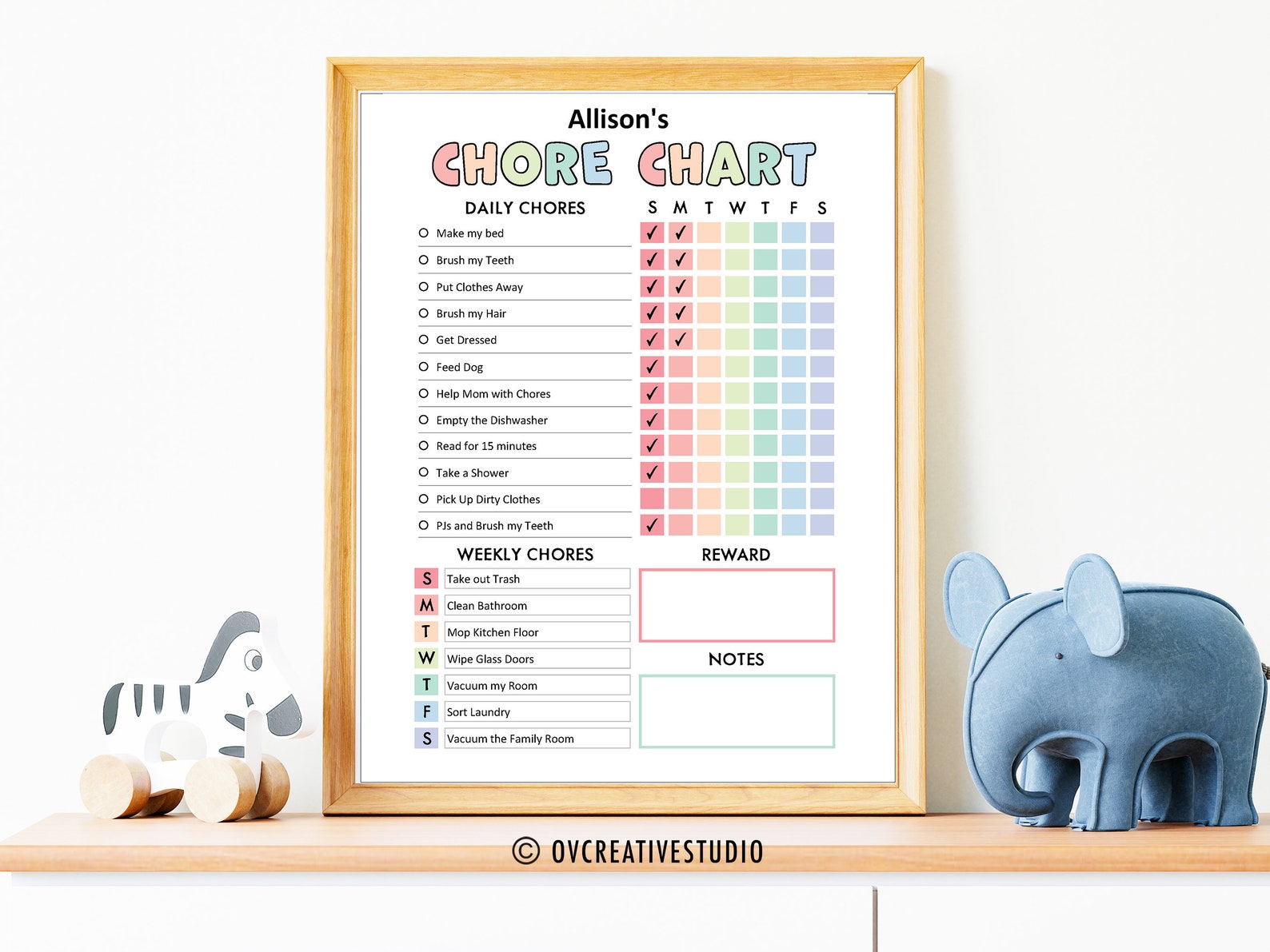Editable Chore Chart for Multiple Kids | Printable | Responsibility ...