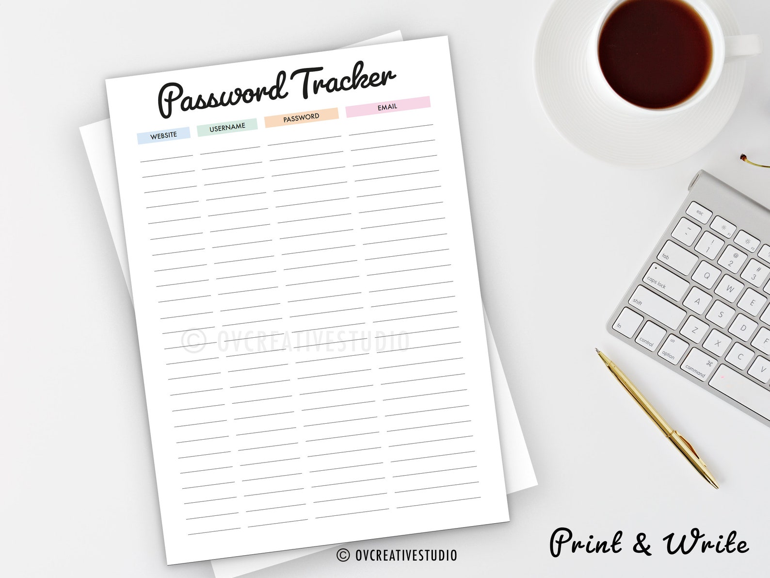 Editable Password Tracker Printable Digital Password - Etsy Canada