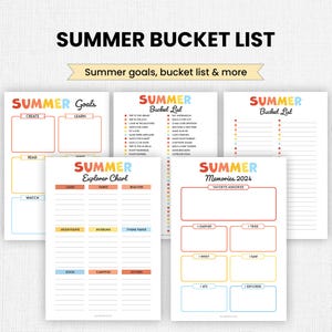 Editable Printable Summer Planner for Kids 2025 | Summer Schedule ...