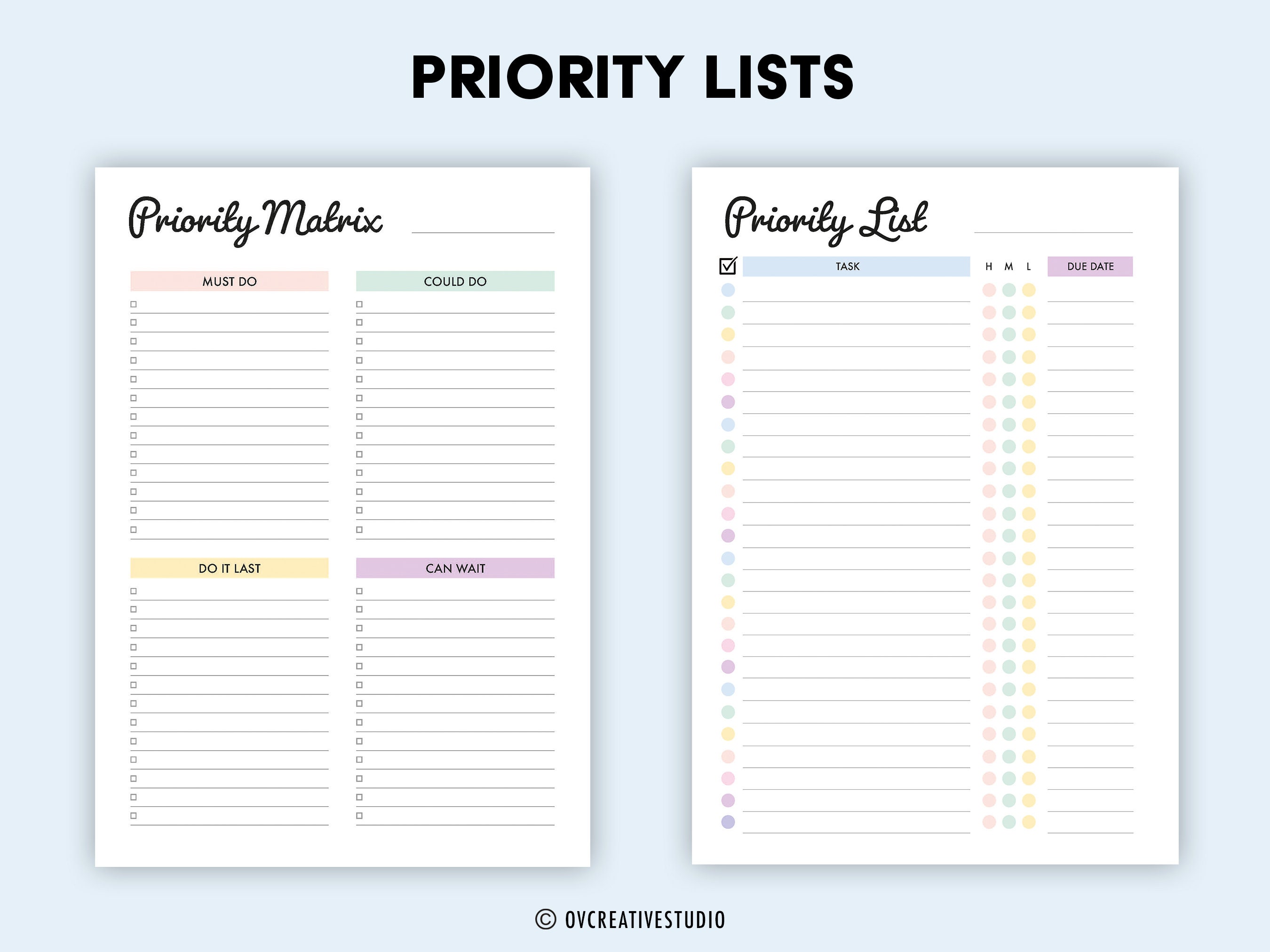 Editable to Do List Template Bundle Daily Weekly to Do List - Etsy