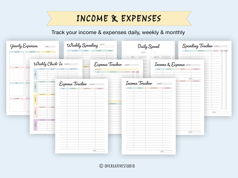 Editable Finance Planner Bundle | Digital PDF, Fillable | Budget ...