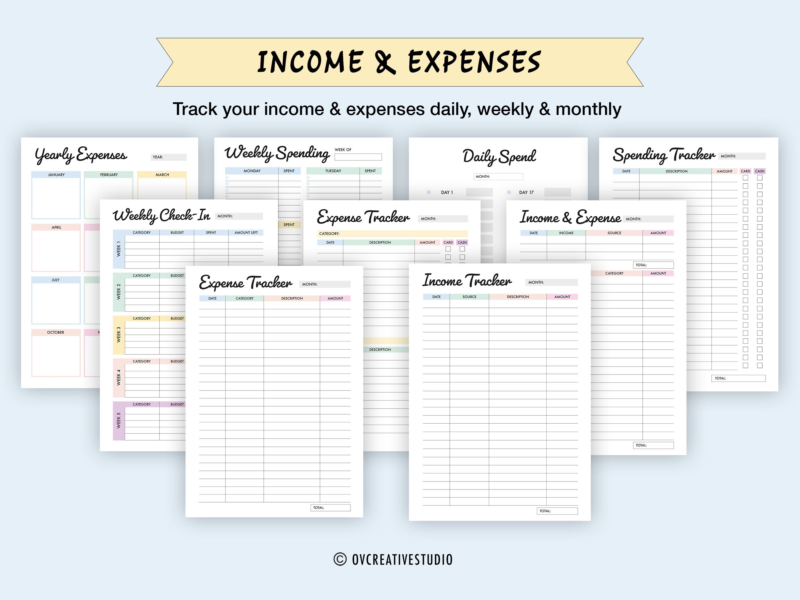 Editable Finance Planner Bundle | Digital PDF, Fillable | Budget ...