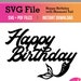 Happy Birthday Mermaid Tail SVG Digital File - Etsy