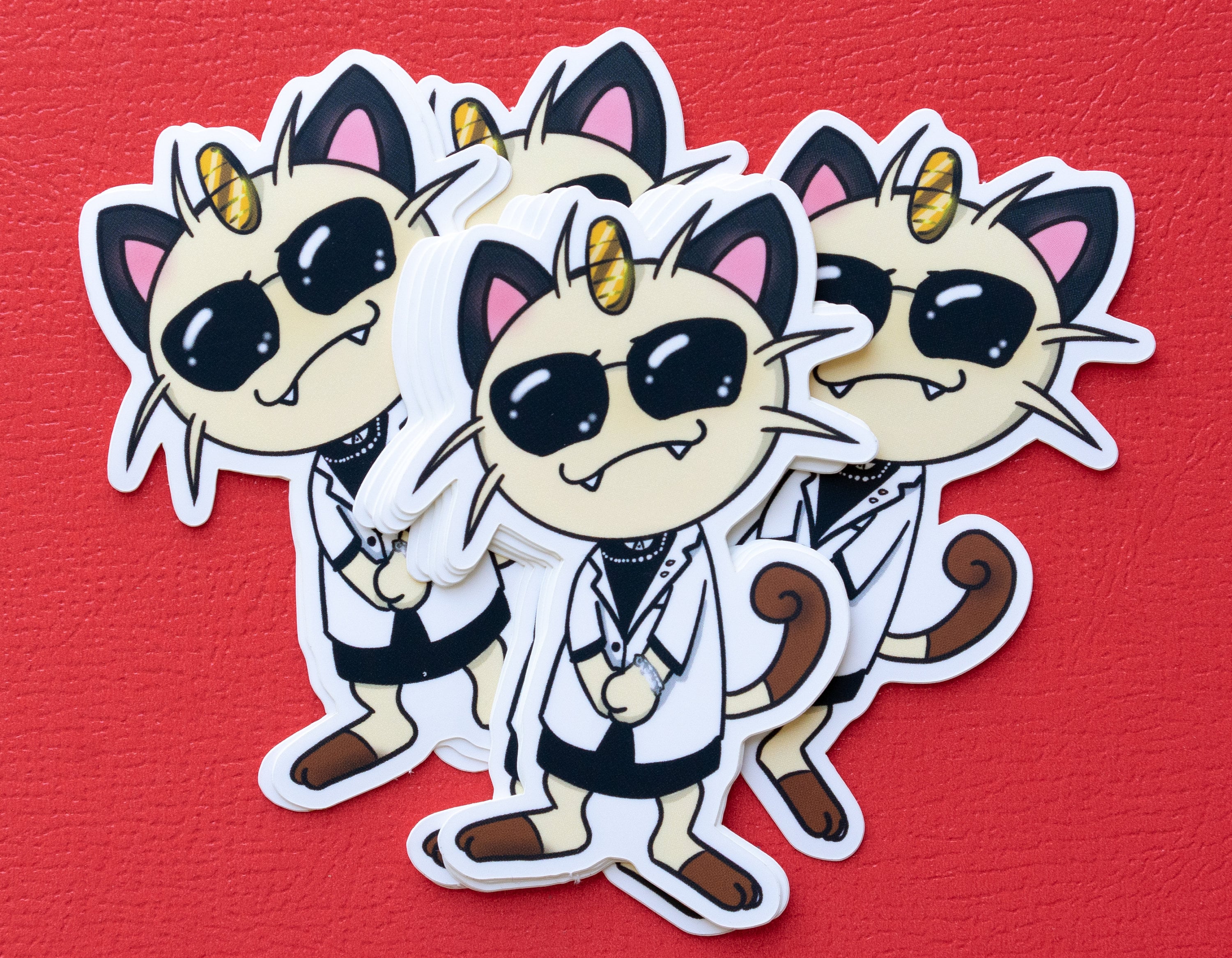 Meowth Met Gala Sticker - Etsy