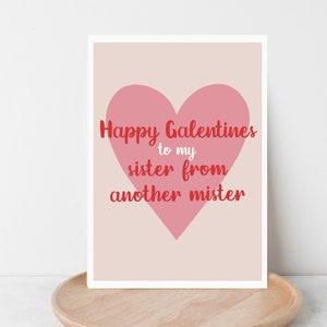 Galentines Card, Sister From Another Mister, Palentines Card, Best ...