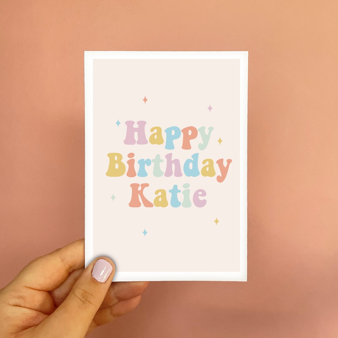 PERSONALISED Best Friend Birthday Card, Name Birthday Card, Happy ...