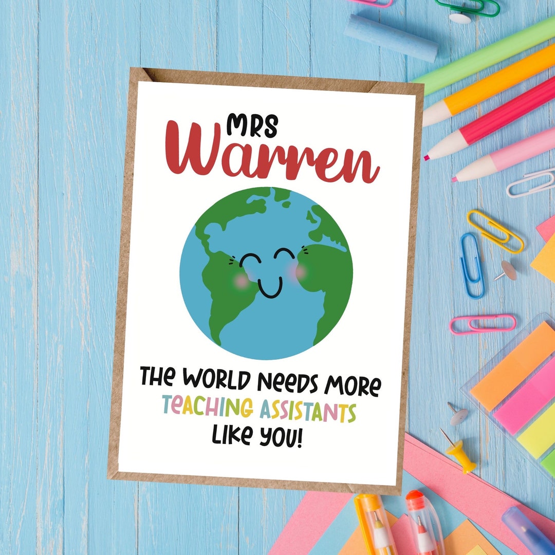 Personalised Teacher Thank Youcard, Teacher Appreciation Card, End of ...