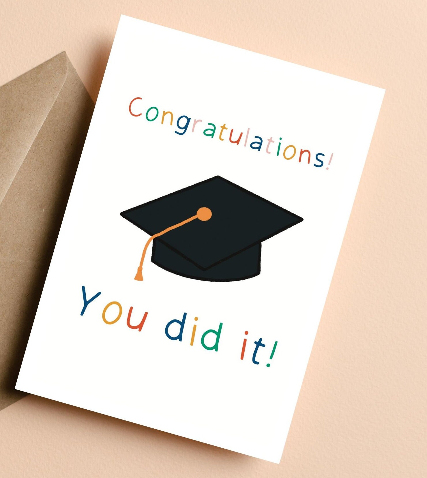 Graduation Card Congratulations Card Graduation Degree Card - Etsy
