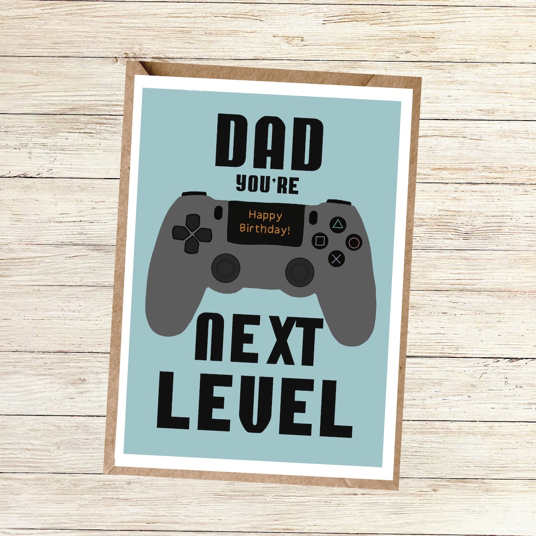 Tarjeta de cumpleaños para papá Gamer Dad Tarjeta de - Etsy España