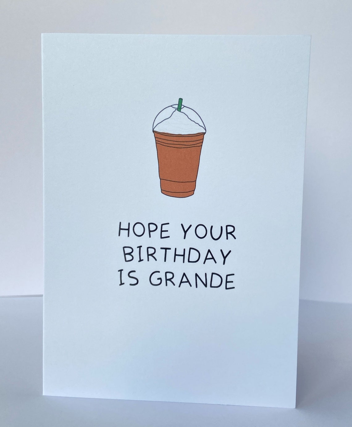 Coffee Birthday Card Funny Coffee Lovers Birthday Card Iced - Etsy