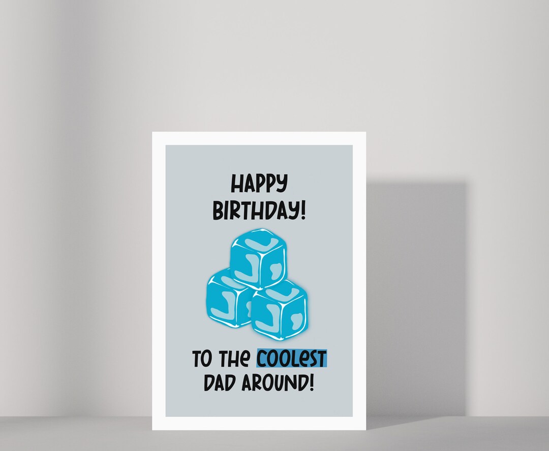 Dads Birthday Card, Funny Birthday Card for Cool Dad, Funny Pun Card ...