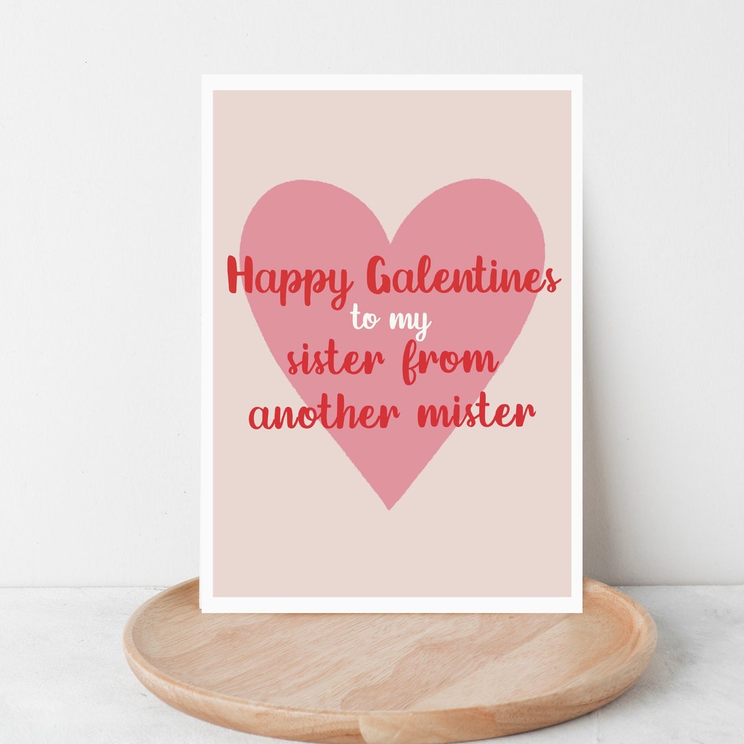 Galentines Card, Sister From Another Mister, Palentines Card, Best ...