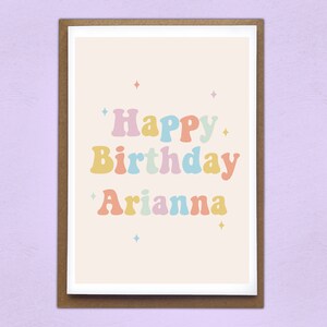 PERSONALISED Best Friend Birthday Card, Name Birthday Card, Happy ...