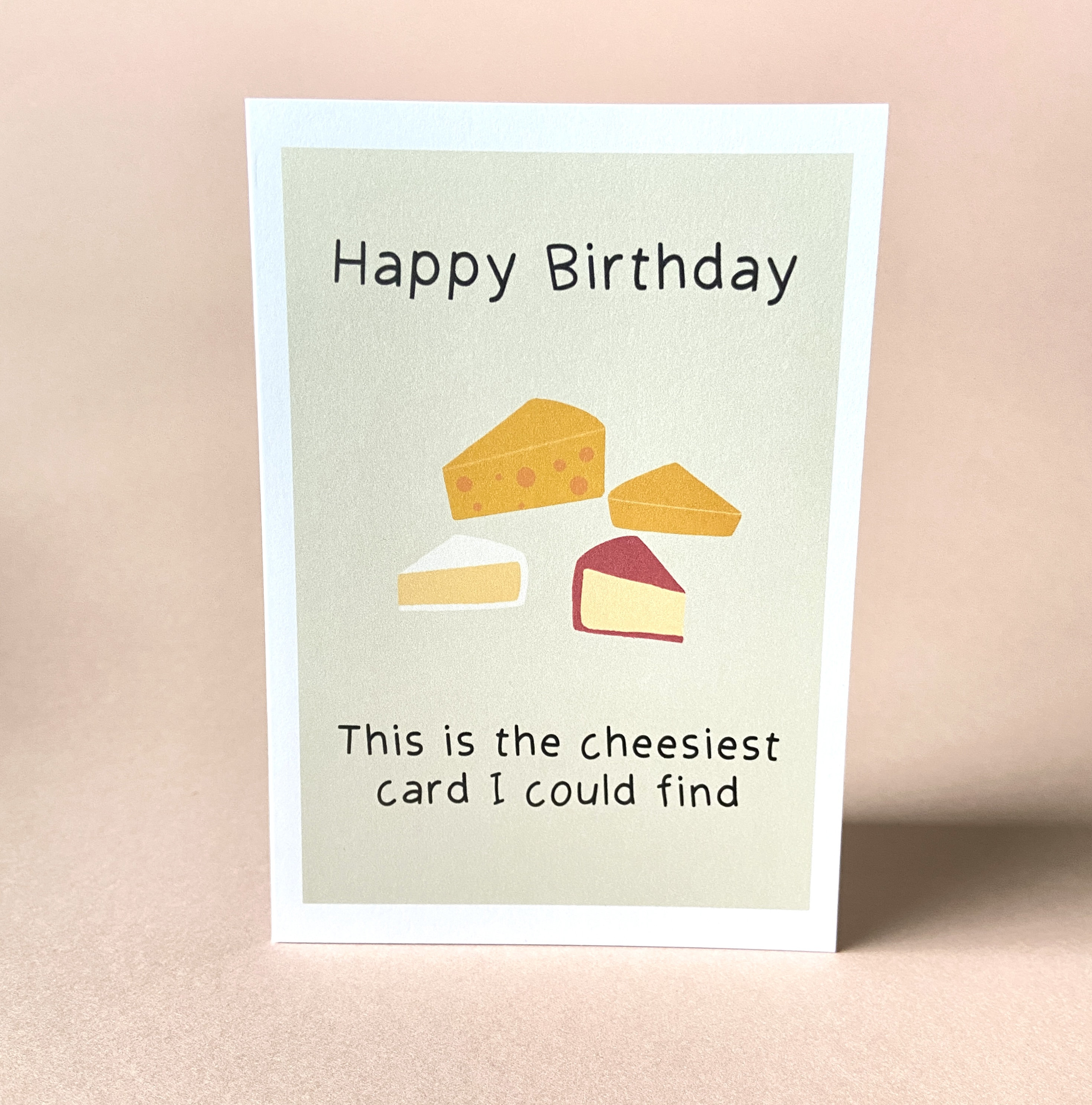 Funny Cheesy Birthday Card Funny Pun Greeting Card for - Etsy
