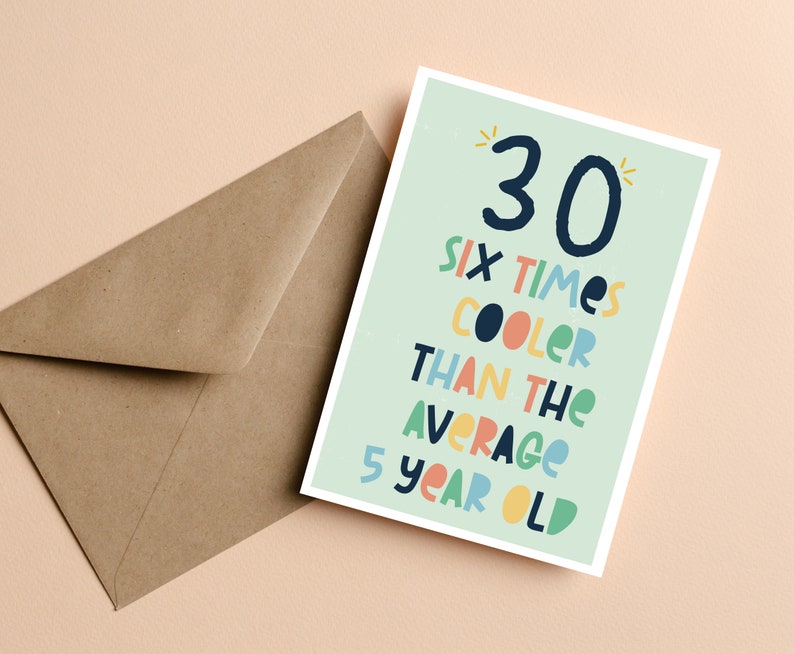 Funny 30th Birthday Card Pun Birthday Card Sarcastic 30th - Etsy