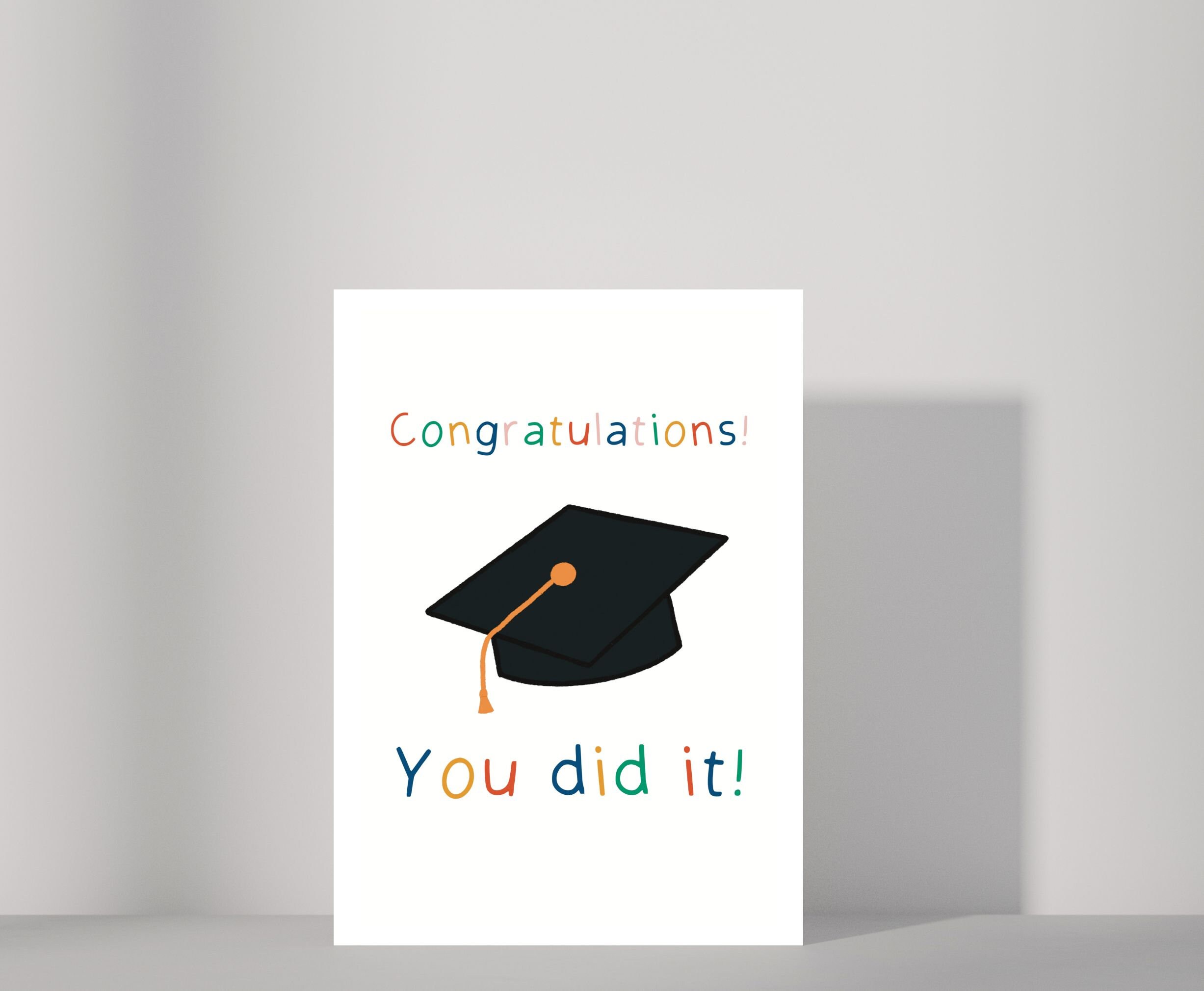 Graduation Card Congratulations Card Graduation Degree Card - Etsy