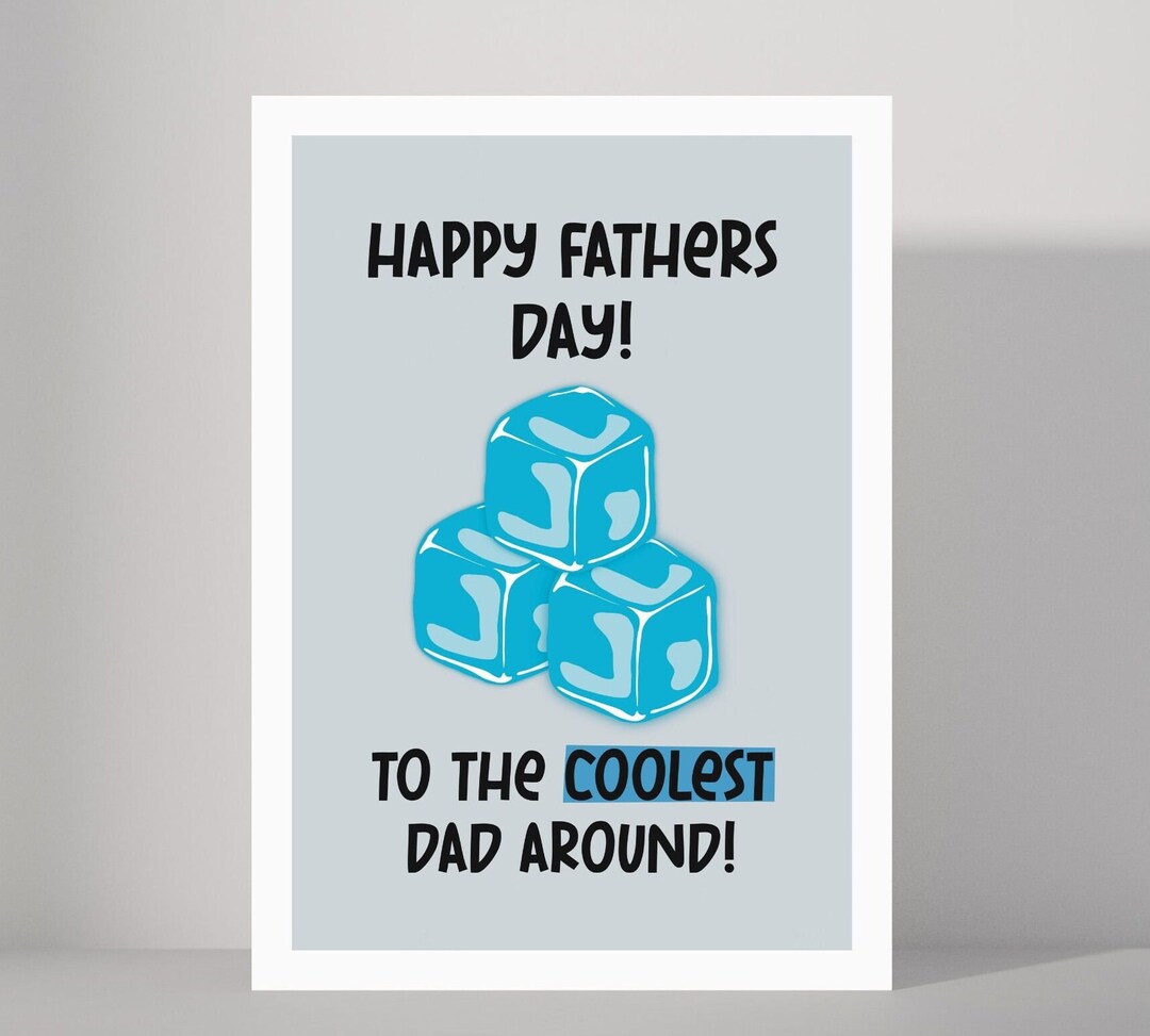 Funny Fathers Day Card, Cool Dad Card, Card for Dad, Funny Pun Fathers ...