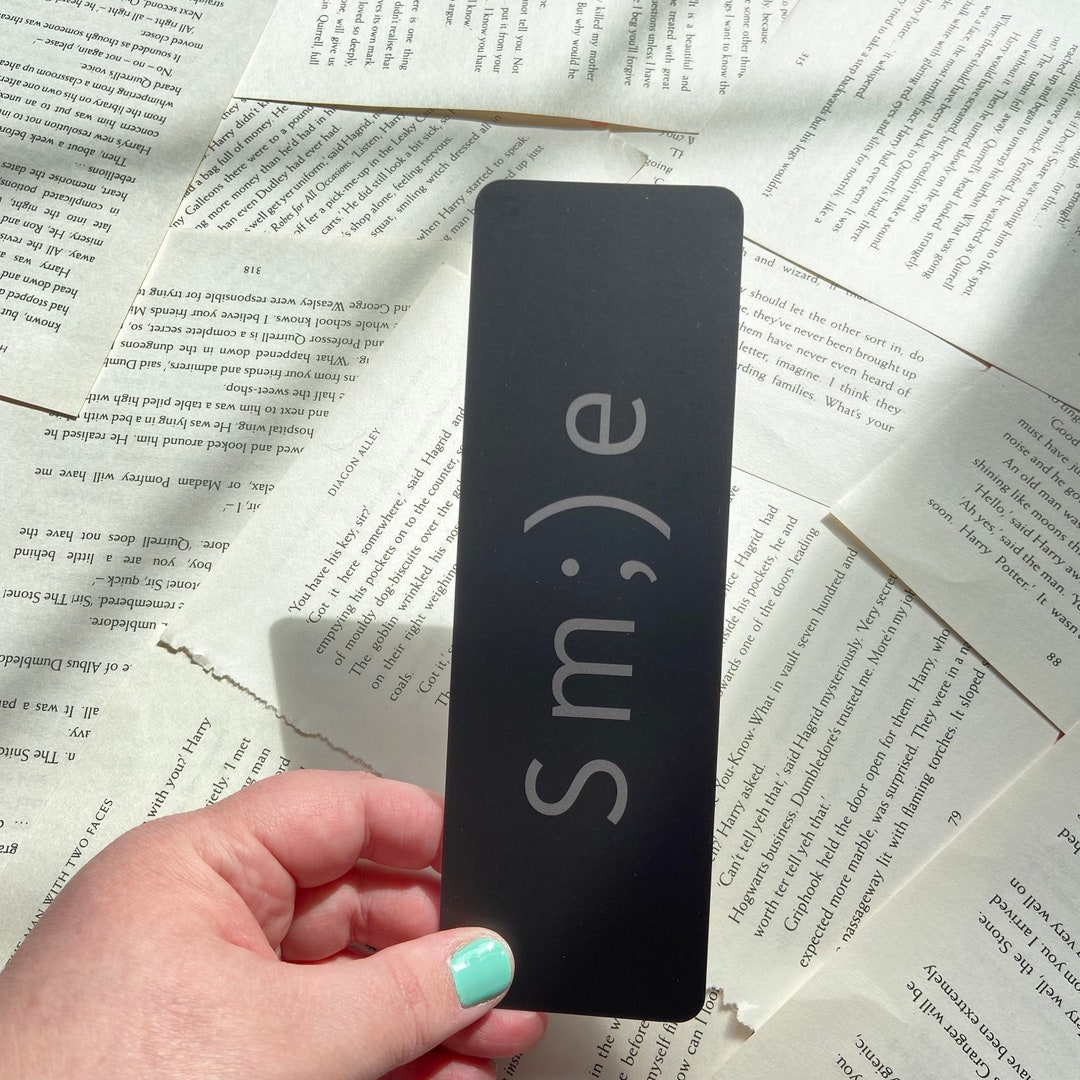 Positive Bookmark Cute Smile Bookmark Bookmark for Dad Gift - Etsy