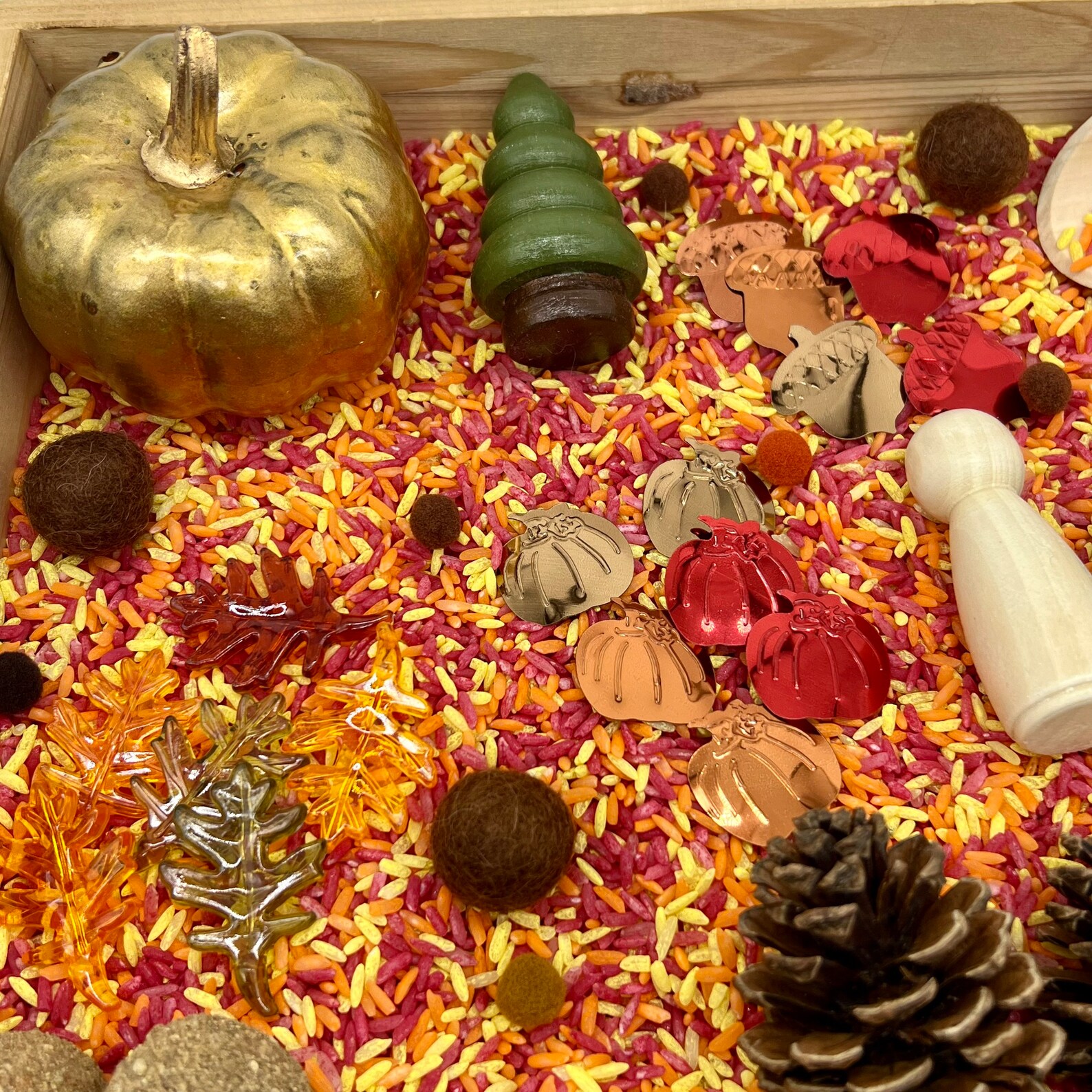 Fall Autumn Sensory Bin Kit Montessori Activity Wooden Toys - Etsy