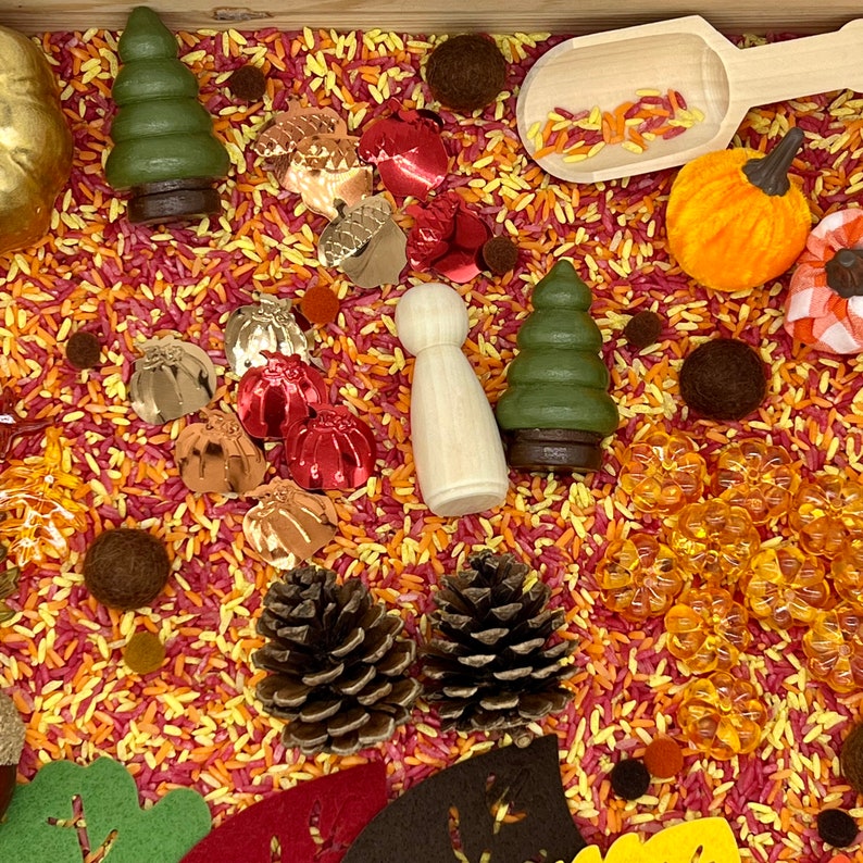 Fall Autumn Sensory Bin Kit Montessori Activity Wooden Toys - Etsy