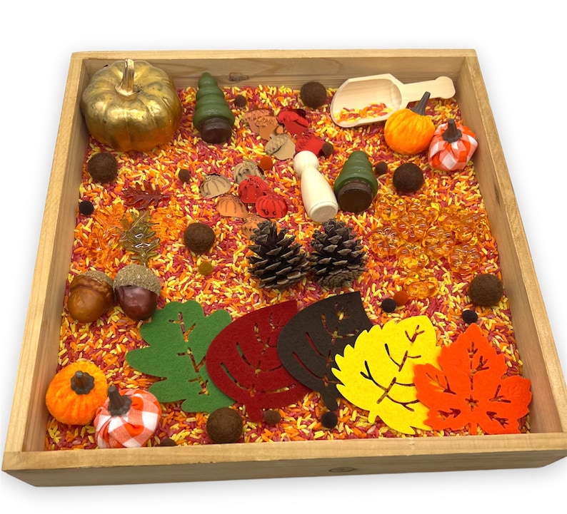 Fall Autumn Sensory Bin Kit Montessori Activity Wooden Toys - Etsy