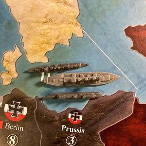 QTY 4x Ww1-era Battleship / Dreadnaught Pieces for Axis and Allies 1914 ...