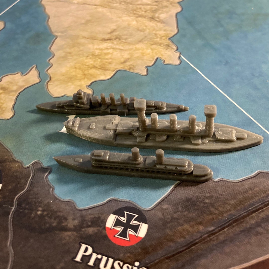 QTY 4x Ww1-era Battleship / Dreadnaught Pieces for Axis and Allies 1914 ...