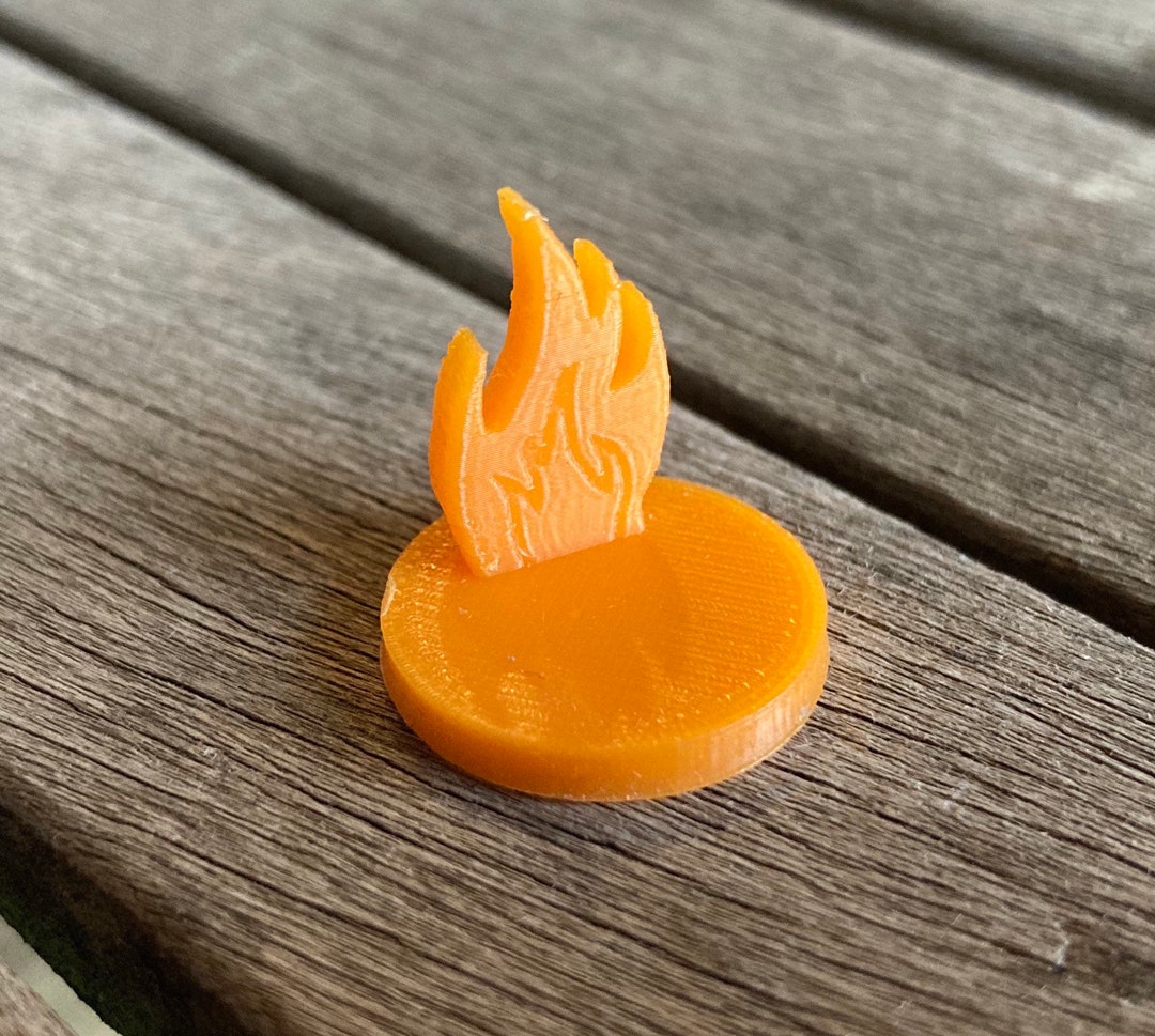 QTY 5x Damage / Flame Tokens for Tabletop Board Games Like Axis and ...