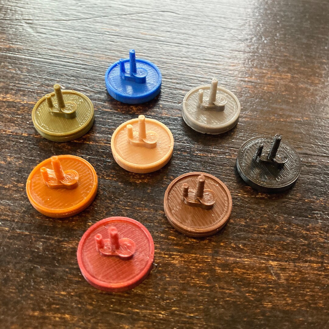 QTY 10x Submerged Submarine or Decoy Tokens for Tabletop Board Games ...